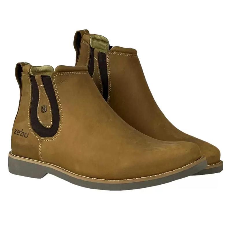 Botina Zebu Masculina Balsamo Em Couro Bota Confortável Original ...