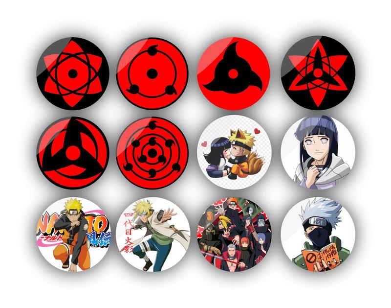 Bottons 4,5 cm kit com 12 unidades Naruto 1 - So Geek Store - Pins e ...