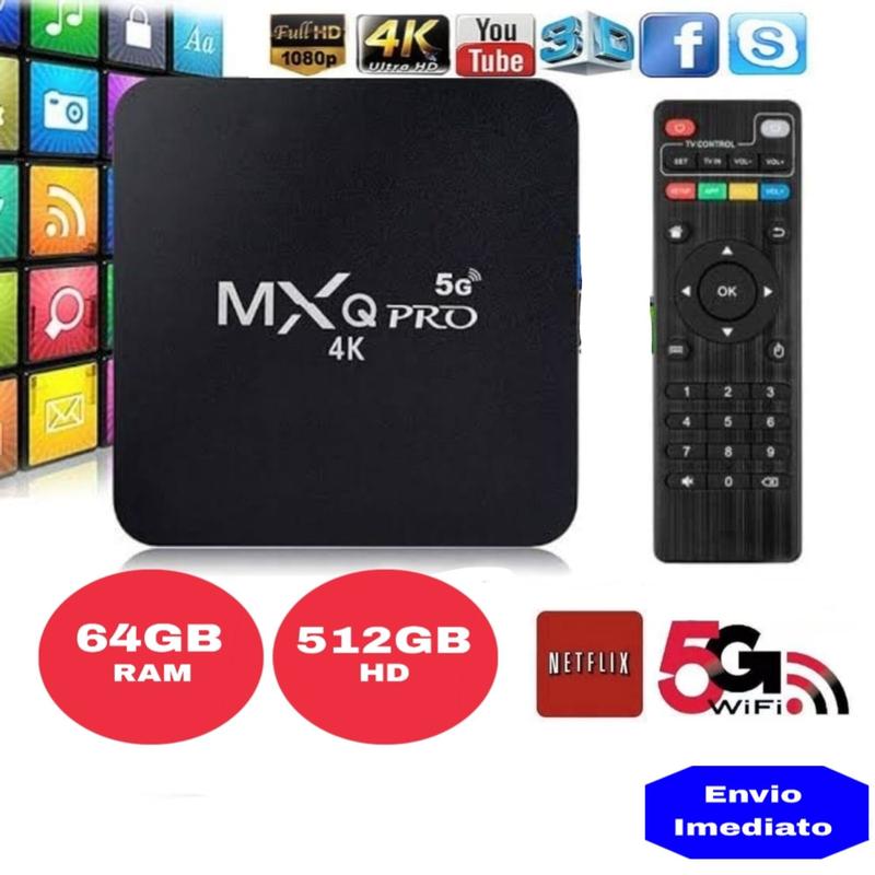 Box 4k 5G - 64Gb/512Gb - Mx Pro - Android 12.1 - Netflix - Youtube ...