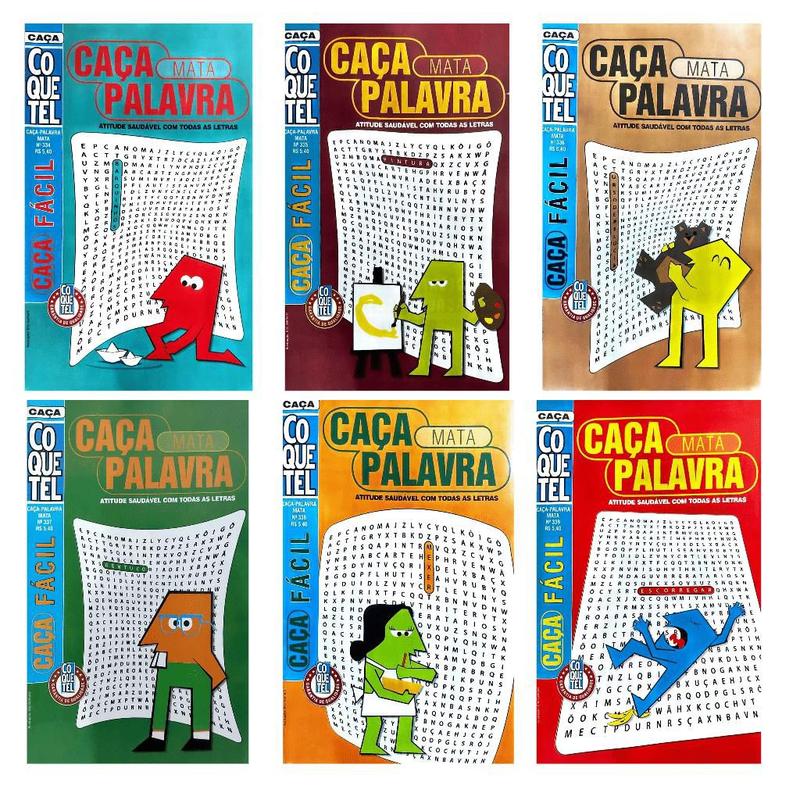 Box com 6 Revistas Coquetel - Caça Palavra Mata Fácil - Outros Livros ...