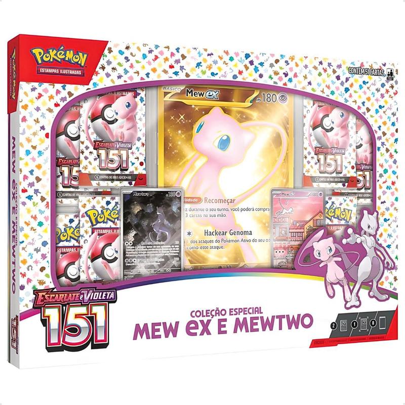 Box Especial Pokémon Mew Ex Mewtwo Coleção EV Lote 51 Cards - Pokemon ...
