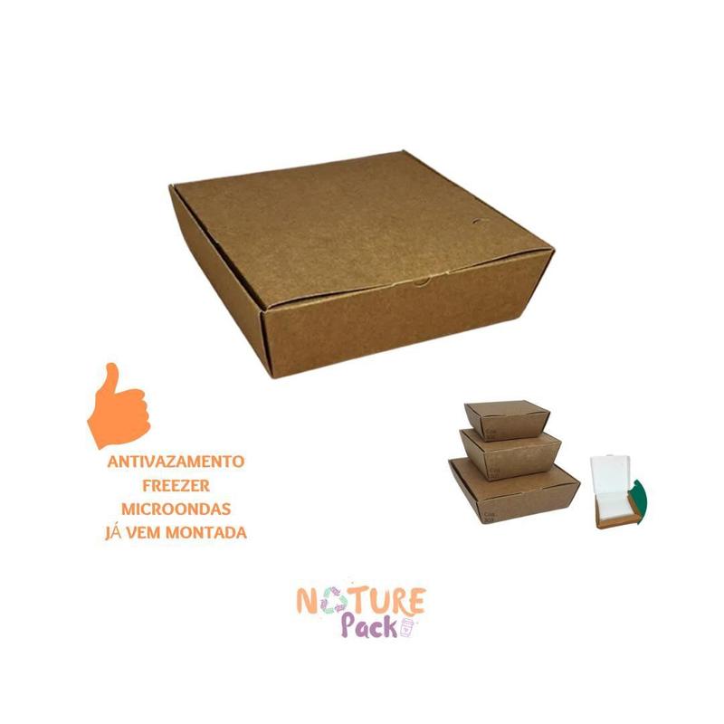 Box Kraft Food Antivaz Big Retg 24X12X8Cm (Montada) 75Un - Ecs ...