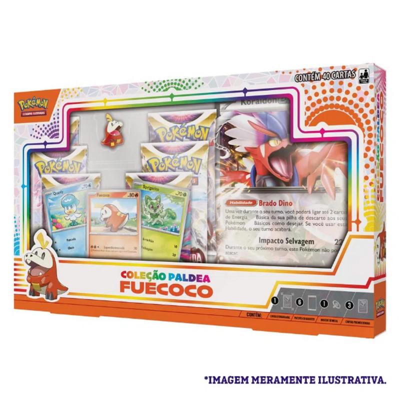 Box Pokémon Coleção Paldea Fuecoco - Original Novo Lacrado - Copag ...