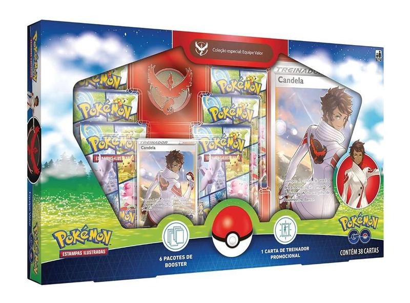 Box Pokémon GO Coleção Especial Equipe Valor Copag - Deck de Cartas ...