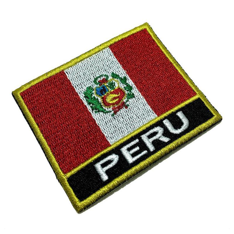 BP0028NT01 Bandeira Peru Patch Bordado Termo Adesivo - BR44 - Bandeiras ...