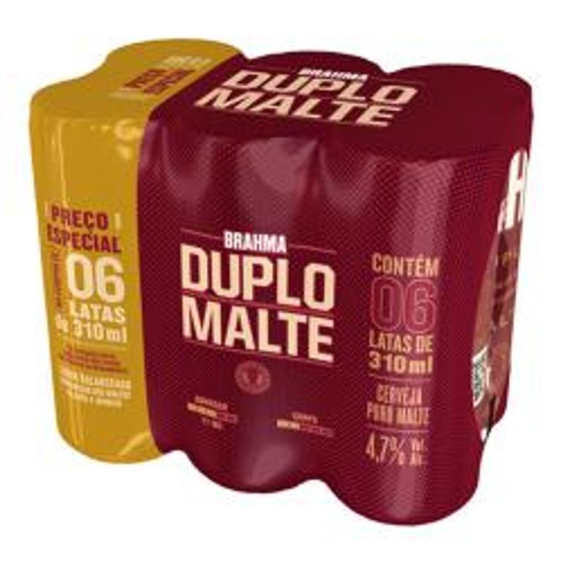 Brahma duplo malte lata 310ml cx c/6 multpack - Cerveja - Magazine Luiza