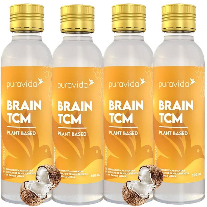 Brain TCM Puravida 300ml - Energia Corpo e Mente (Combo 4Un ...