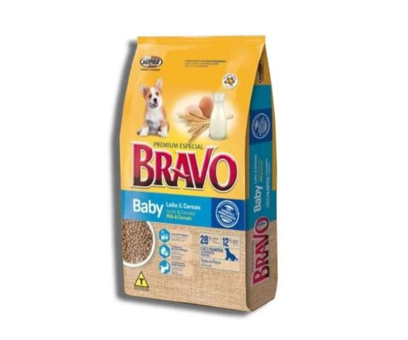 Bravo Baby para Cães Filhotes sabor Leite e Cereais - 1kg - Supra ...