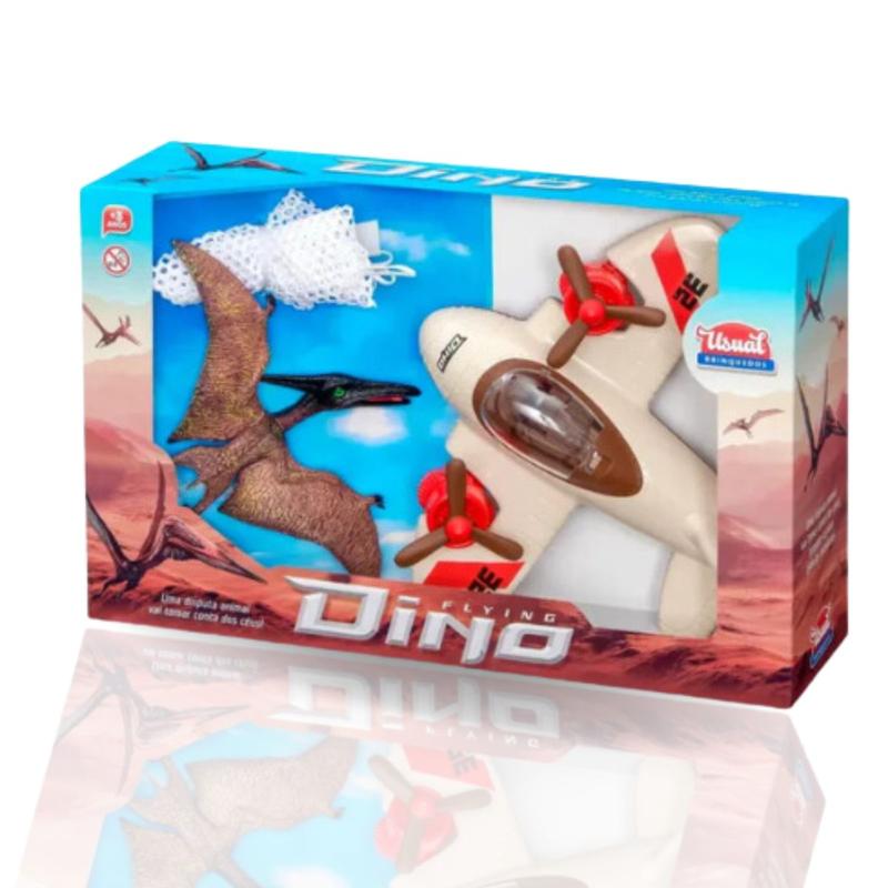 Brinquedo Avião Dino Flying Com Rede De Caça Usual Miniatura - Usual ...