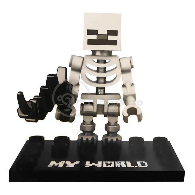 Brinquedo Boneco Minecraft Myworld Compatível Lego Esqueleto - Pinba ...