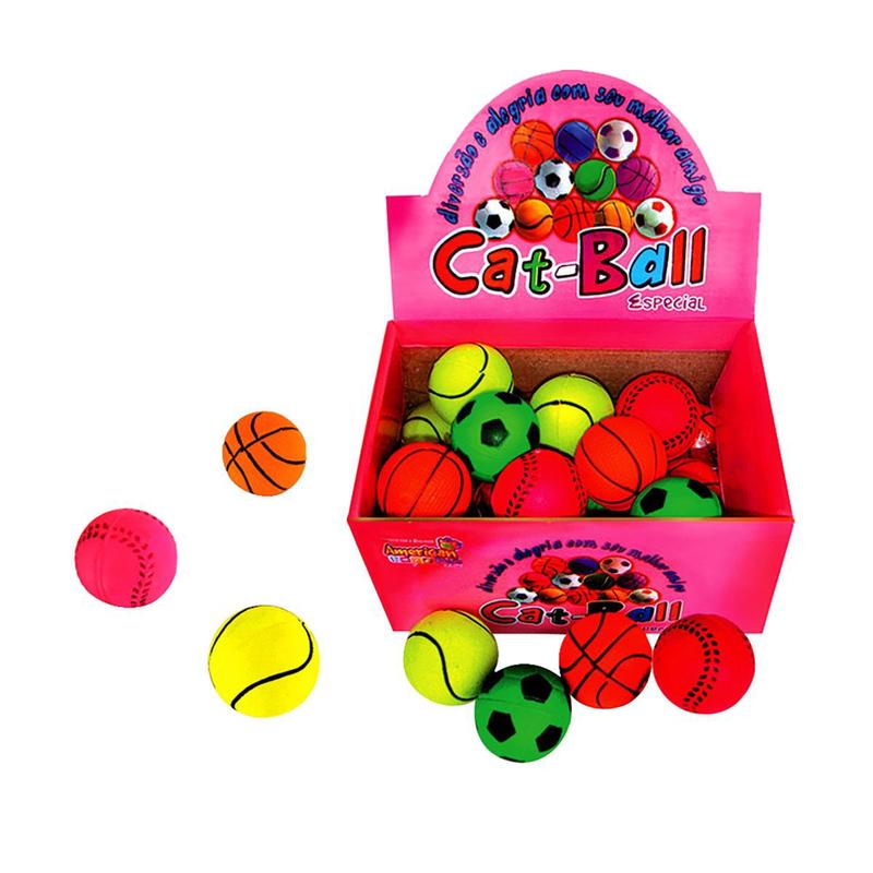 Brinquedo Cat Ball Bolinhas Para Gato American Pets 24 Unidades ...