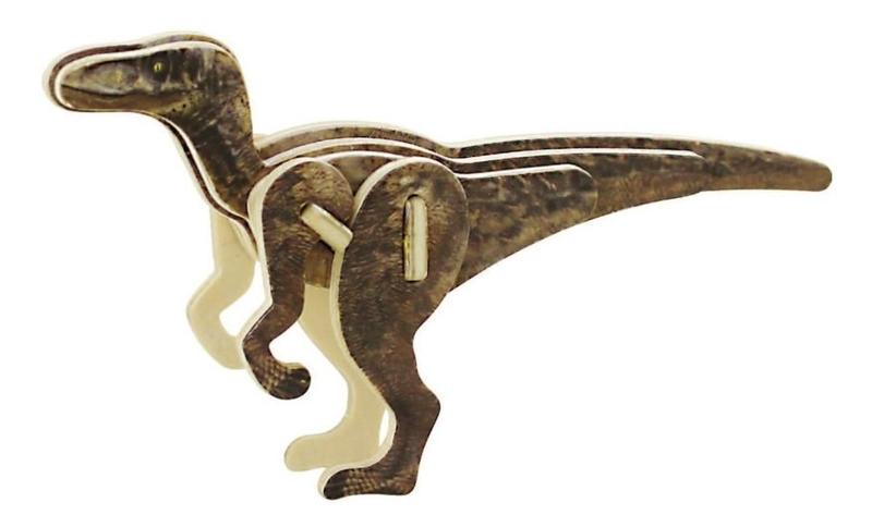 Brinquedo Criança Mini Desafio 3D - Dinossauro Raptor - Kuga - Kuga ...