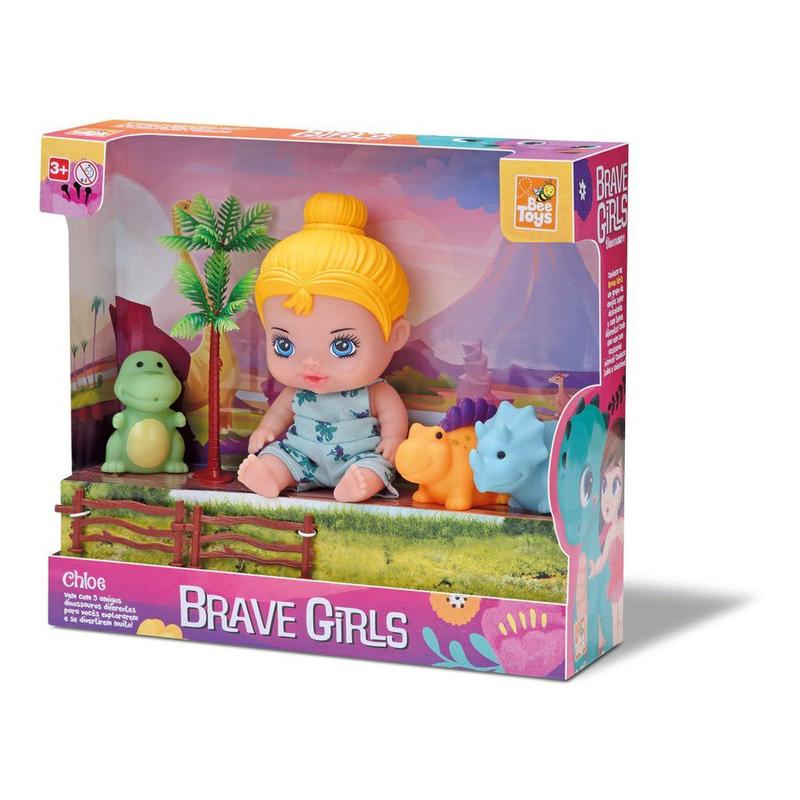 Brinquedo Crianças Dinossauro Mini Brave Girls Chloe Beetoys - top toys ...