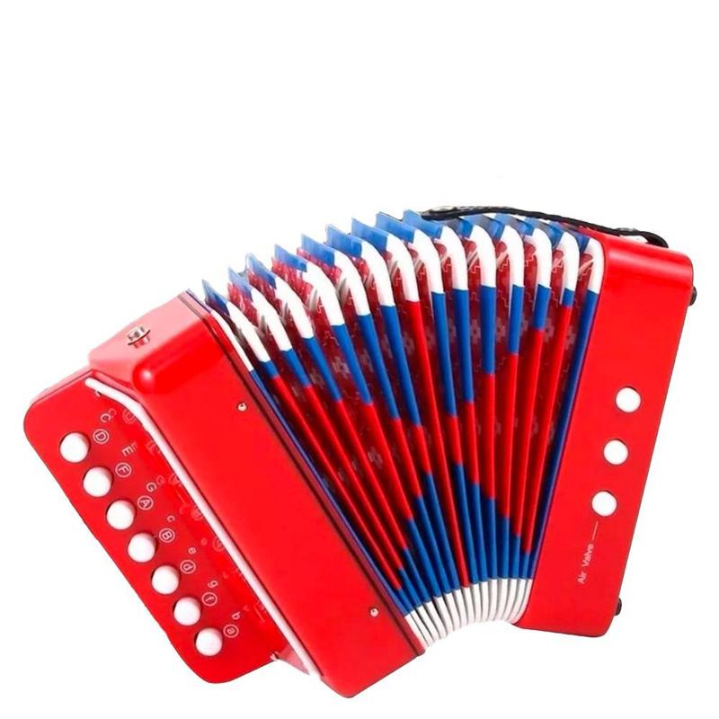 Brinquedo Educativo Mini Acordeon Infantil 7 Botões 3 Baixos - Shiny ...
