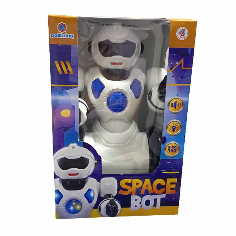 Brinquedo Eletrônico Robô Space Bot Som E Luz Polibrinq 1038 - Robô - Magazine Luiza