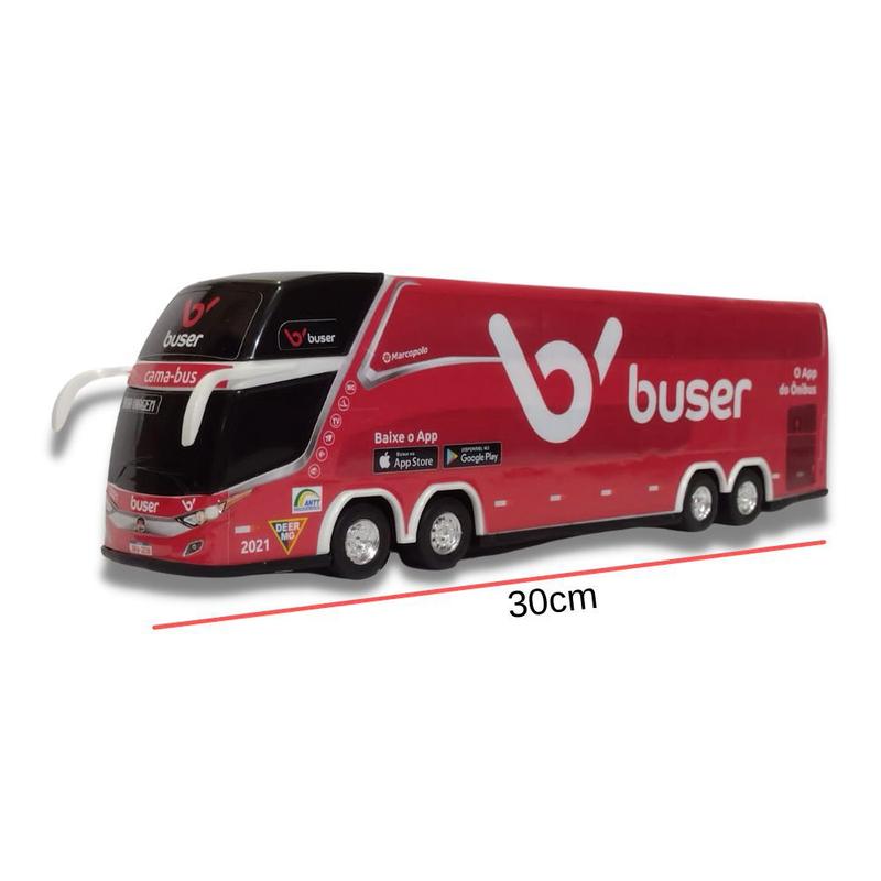 Brinquedo em Miniatura Ônibus Viação Buser G7 30cm - Marcopolo G7 DD ...