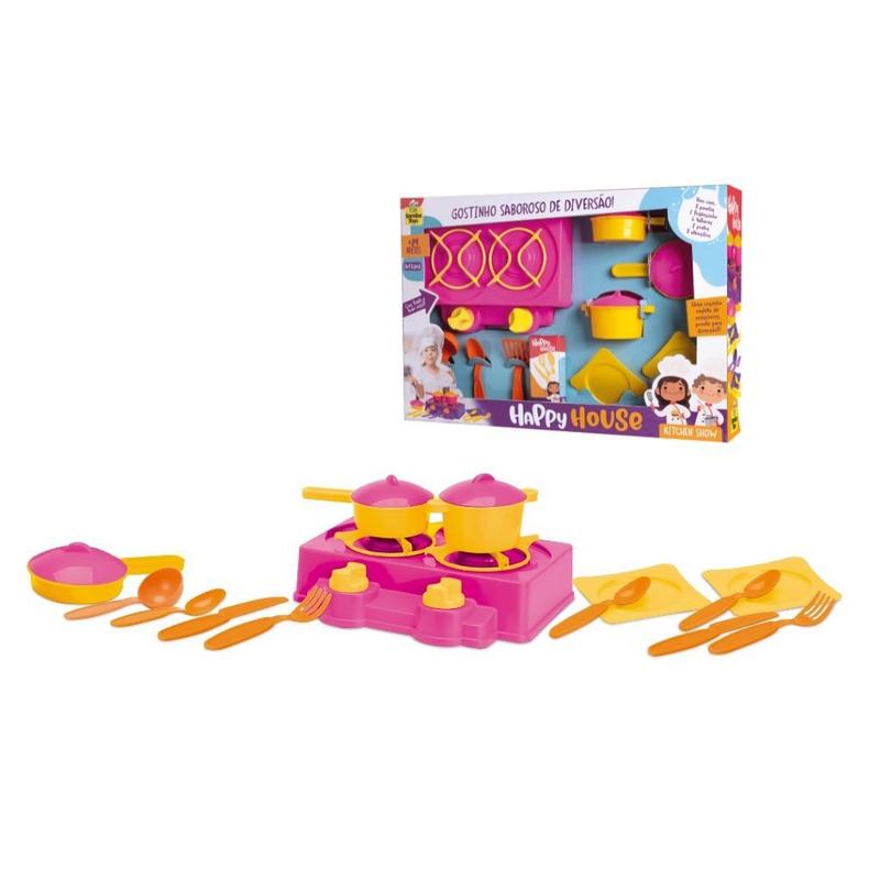 Brinquedo happy house kitchen show com panela talher e prato - Samba ...