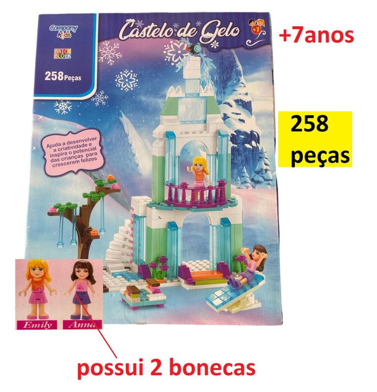 Brinquedo Infantil Castelo de gelo c/ 2 Bonecas Princesas - Company ...