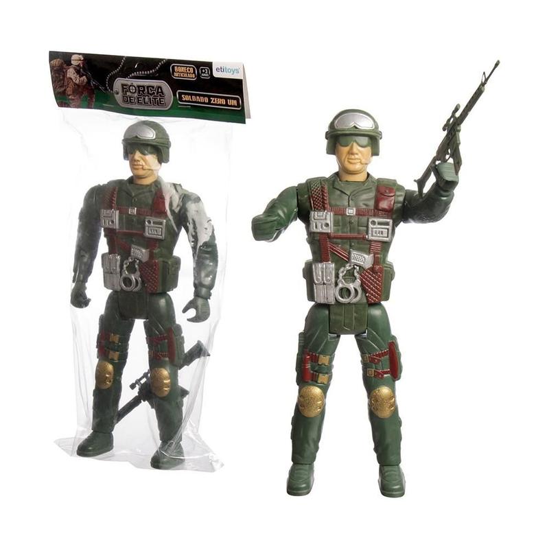 Brinquedo Infantil P/ Meninos Soldado Zero Um Força De Elite Etitoys ...