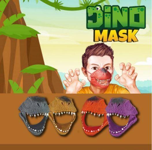 Brinquedo Máscara Dinossauro - Dino Mask Kit Com 4 Unidades - Kids Zone ...