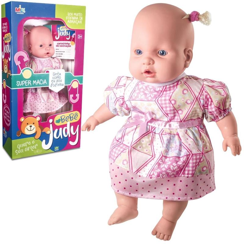 Brinquedo Menina Boneca Bebê Vinil Tecido Macio 43cm Milk - Boneca Bebê ...