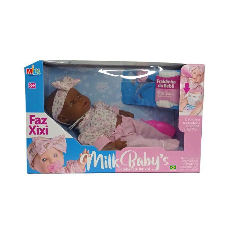 Brinquedo Milk Baby faz xixi - Milk Brinquedos - Bonecas - Magazine Luiza