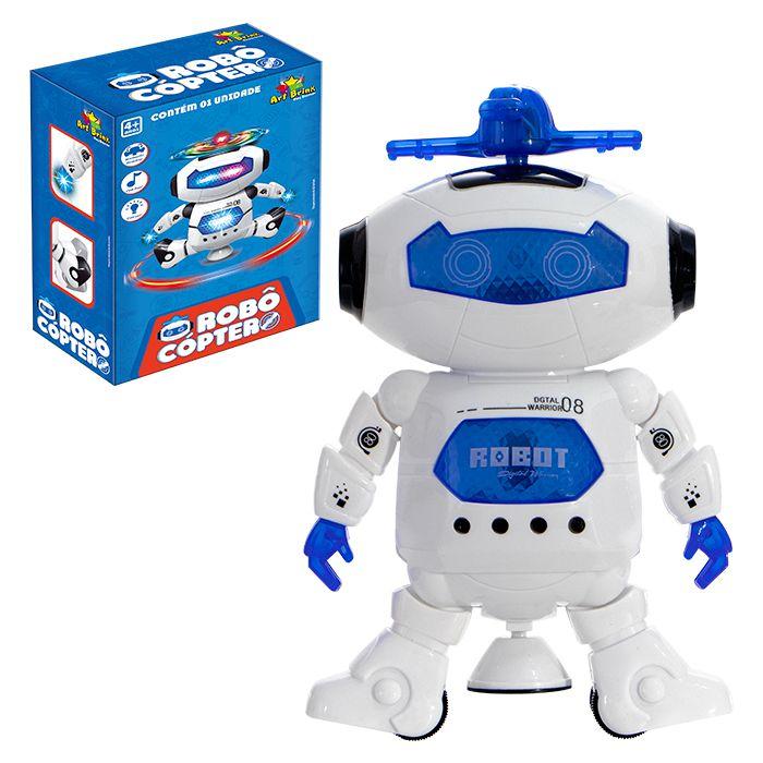 Brinquedo Mini Robô Coptero que Dança com Musica e Luz - Art Brink ...