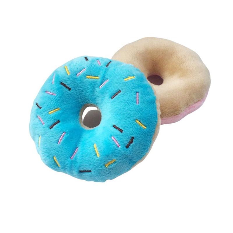 Brinquedo Pet Donuts de Pelúcia para Cães Gato Mordedor com Apito ...
