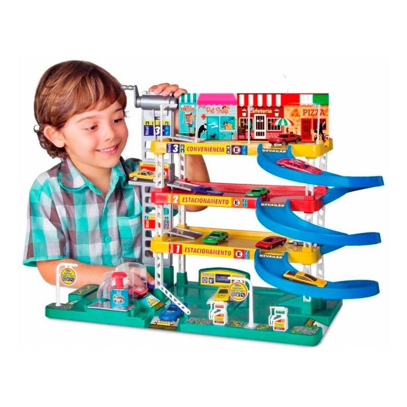Brinquedo Pista De Carrinho Lava Rápido Com Água 3 Andares - Brinquedos ...