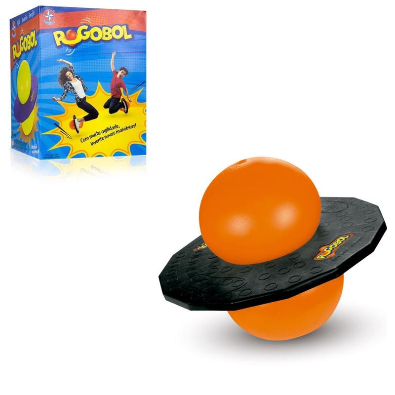 Brinquedo Pogobol Pula Pula Clássico Preto E Laranja Estrela - Pogobol ...