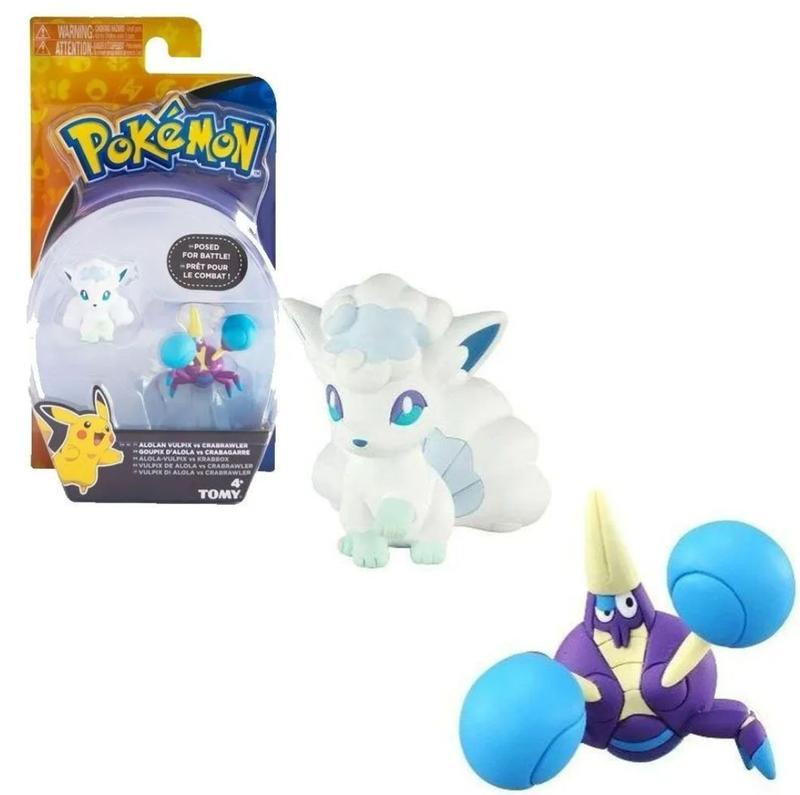 Brinquedo Pokemon - Battle Figure Vulpix Alola + Crabrawler - Funko ...