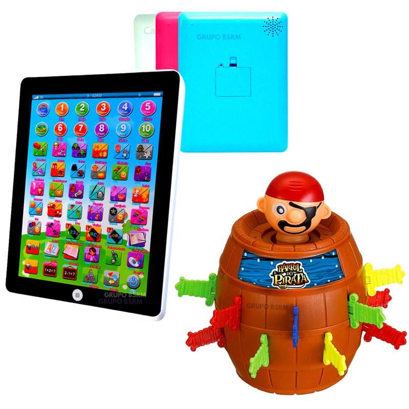 Brinquedo Tablet Interativo E Pula Pirata Kit Para Criança - Art Brink ...