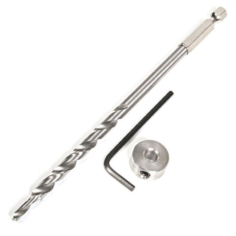 Broca Escalonada 1/4 Pol. e Limitador de Profundidade para Gabarito ...