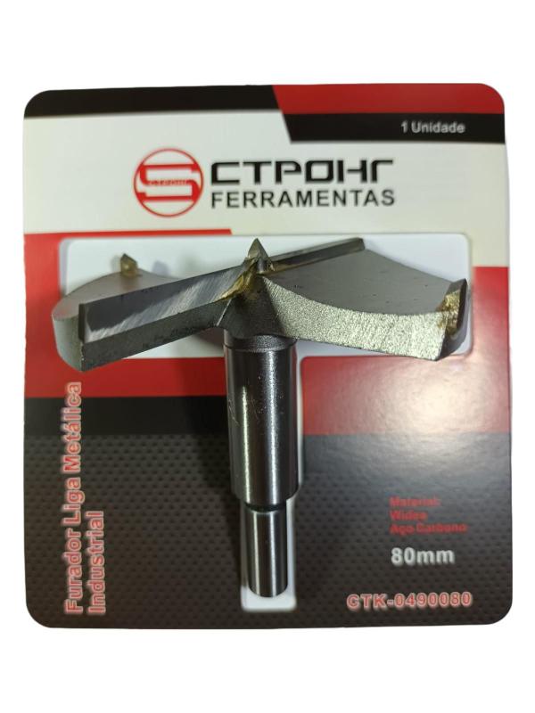 Broca Fresa Forstner Furo 80mm Para Madeira Com Ponta Guia - Strong ...