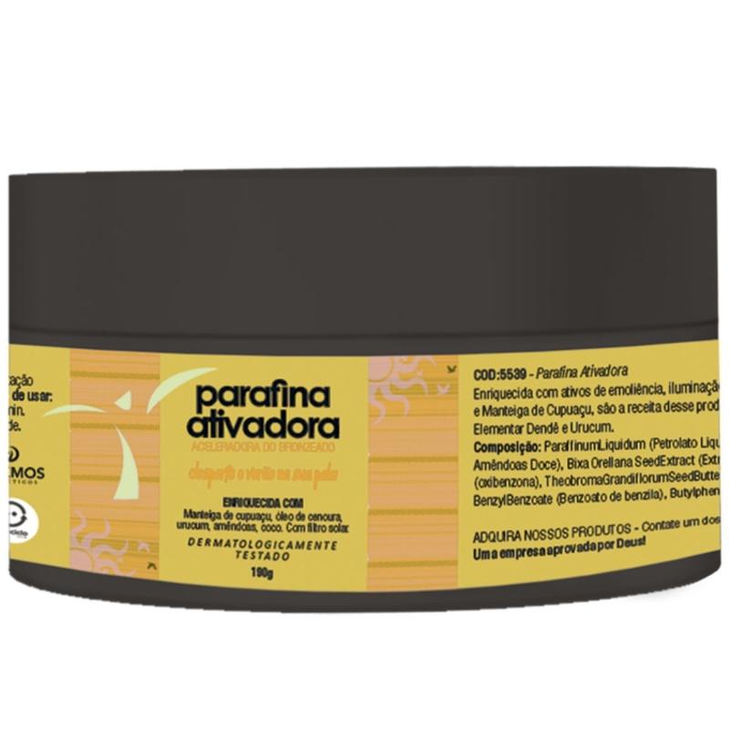Bronzeador Corporal Parafina Ativadora C Filtro Solar Dokmos ...