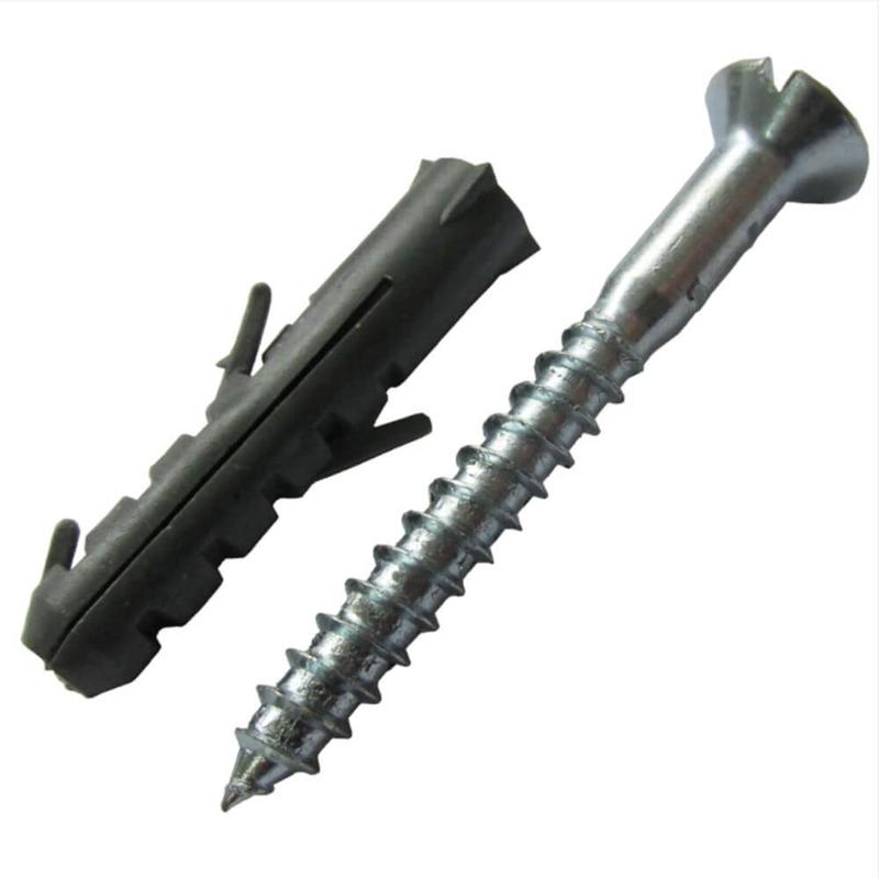 Bucha Plástica com Parafuso para Madeira Cabeça Chata - FOXMIX - Bucha ...