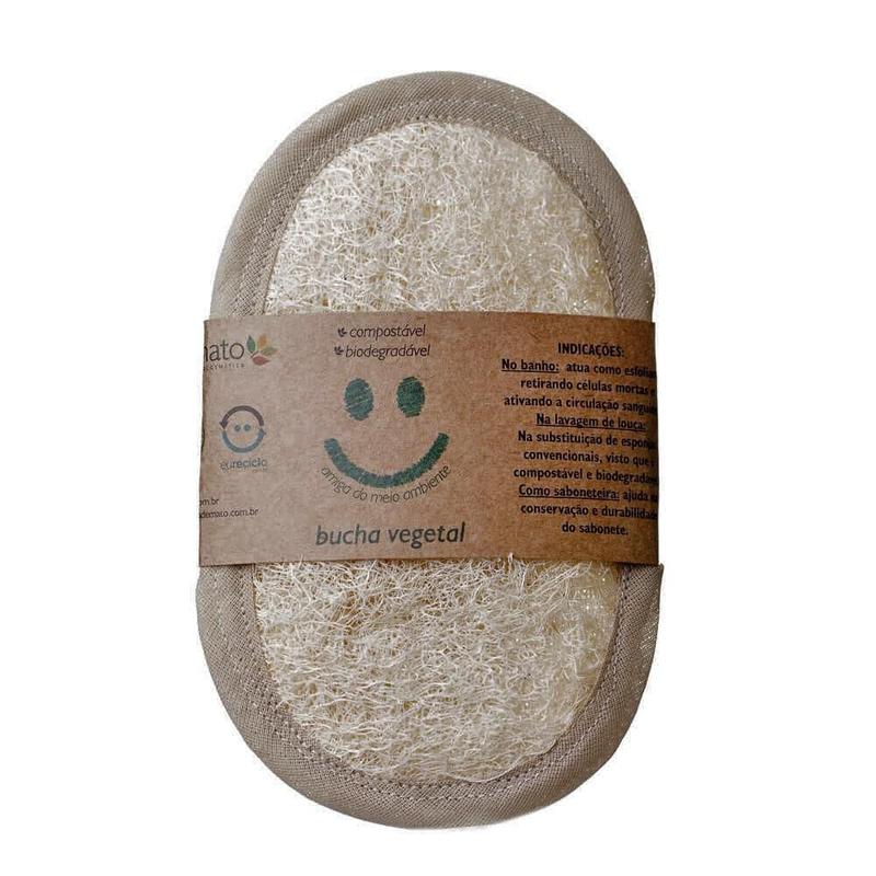 Bucha Vegetal Natural Biodegradável Compostável Ares De Mato - Bucha ...