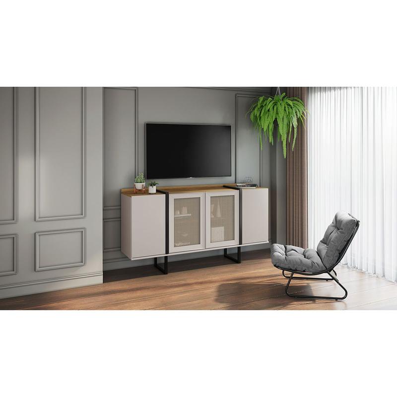 Buffet e Rack Industrial JCM Movelaria Carícia Candian C/ Tela 4 Portas ...