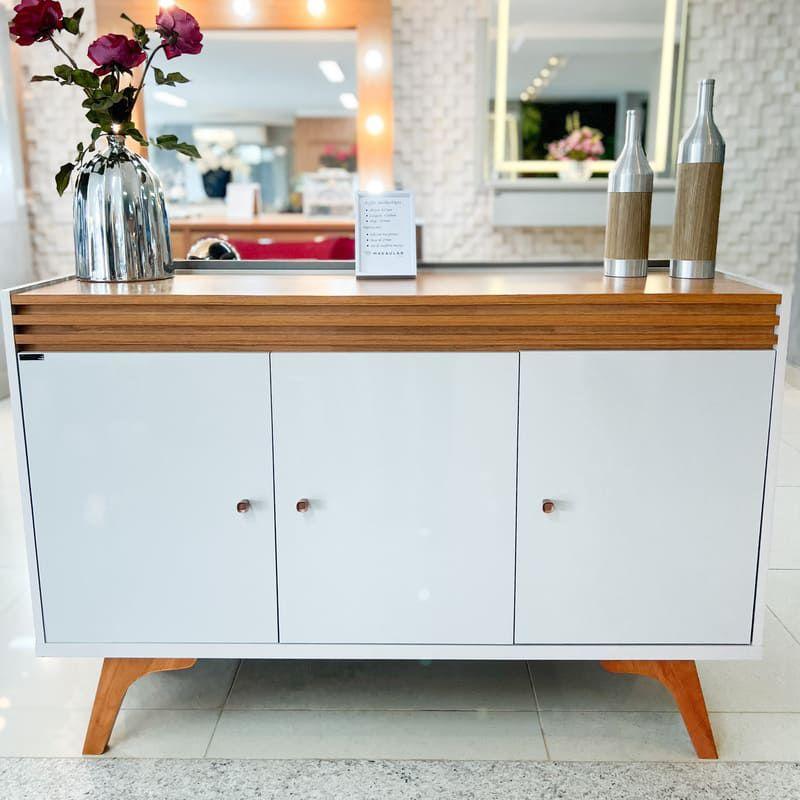 Buffet Moderno 3 Portas - Sevilha-Off White - Mavau Móveis - Buffet e ...