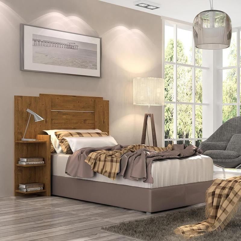 Cabeceira para Cama de Solteiro ACP Livia - Mel - Cabeceira Cama Box ...