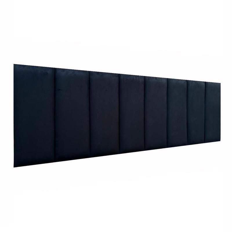 Cabeceira Queen Modulada Suede Estofada Para Cama Box Preto - Lutex ...
