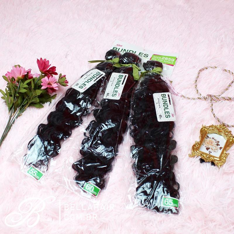 Cabelo cacheado bio vegetal bundle bom cor 1b - sleek - BELLA HAIR ...