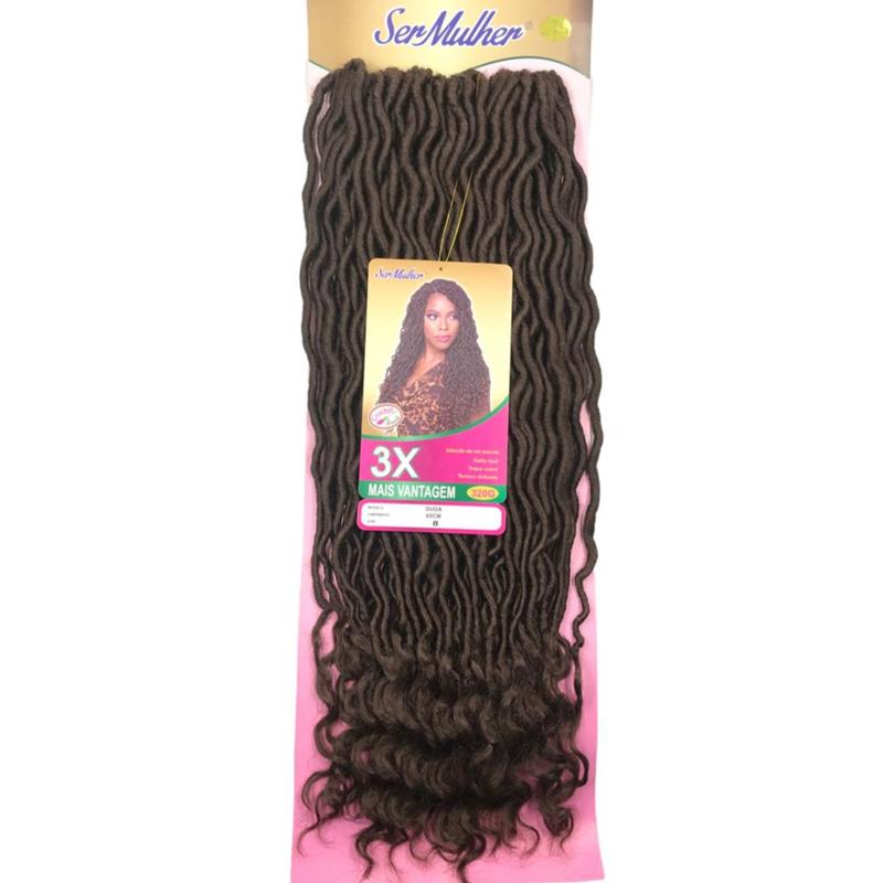 Cabelo Goddess Faux Loucs Modelo Duda 320g Cor 8 Castanho Chocolate ...