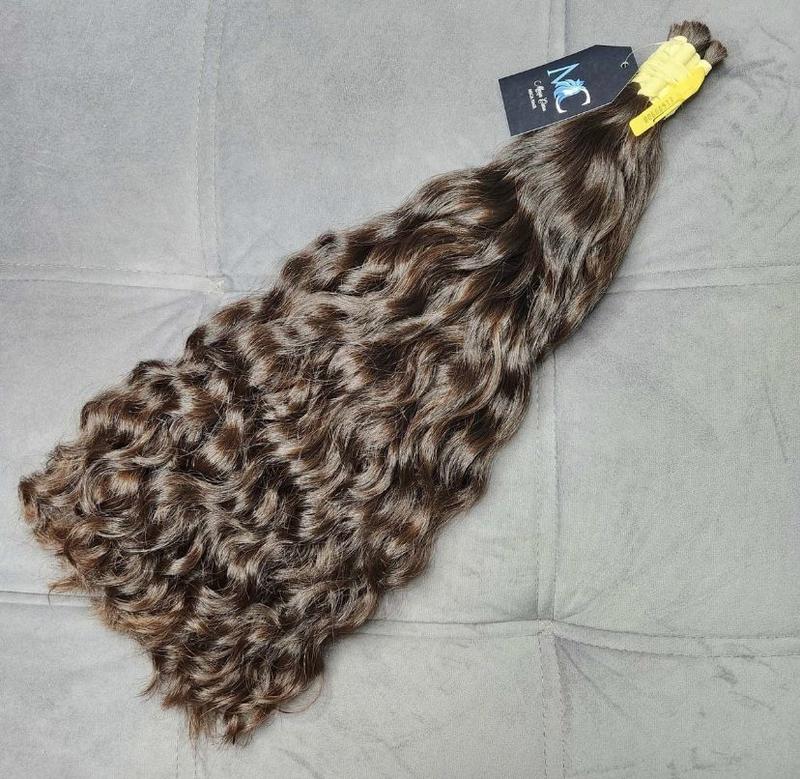 Cabelo Humano Brasileiro Ondulado/cacheado Natural 60cm 180g - Human ...