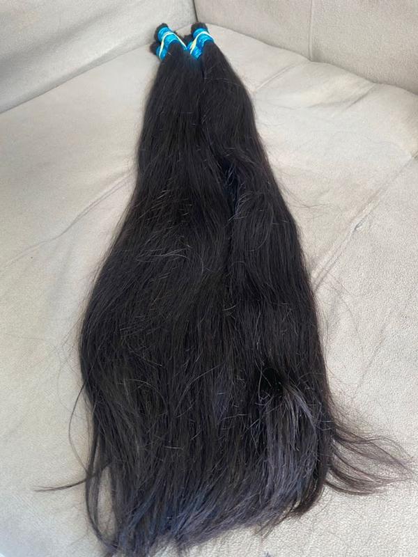 Cabelo Humano Liso Natural 65cm - 150 Gramas Envio Imediato - KABELLUS - Aplique de Cabelo ...