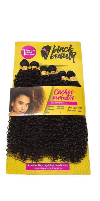 Cabelo Orgânico Cacheado Cacho 1B 250g 65 cm - Black Beauty - Mega Hair ...