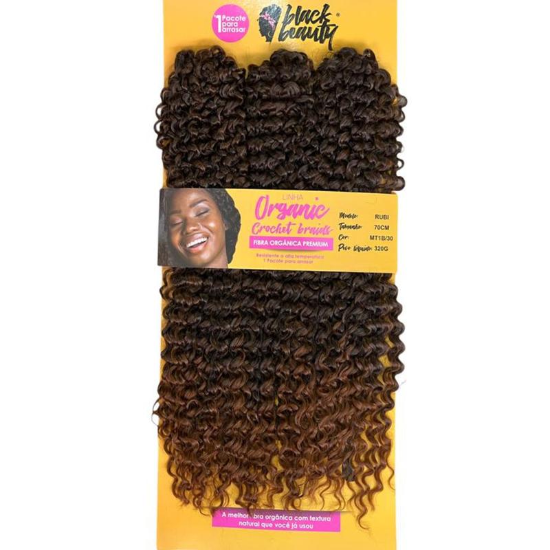 Cabelo Orgânico Crochet Braids Rubi 70cm 320g - Black Beauty - Mega ...