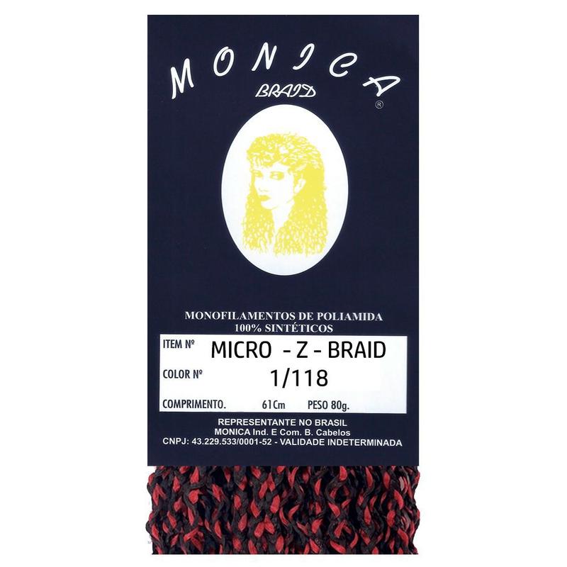 Cabelo Sintético Micro Z - Mesclado Preto/ Roxo 1/118 - Monica Braid ...