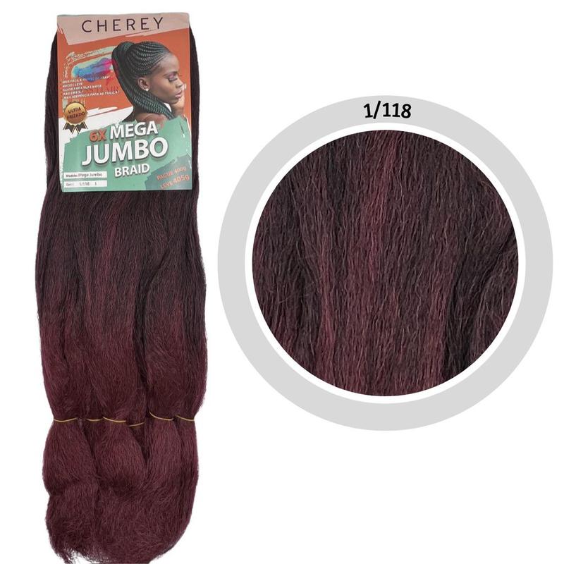 Cabelo Super Mega Jumbo Box Braid 405 gramas Cherey Ultra Frizado ...