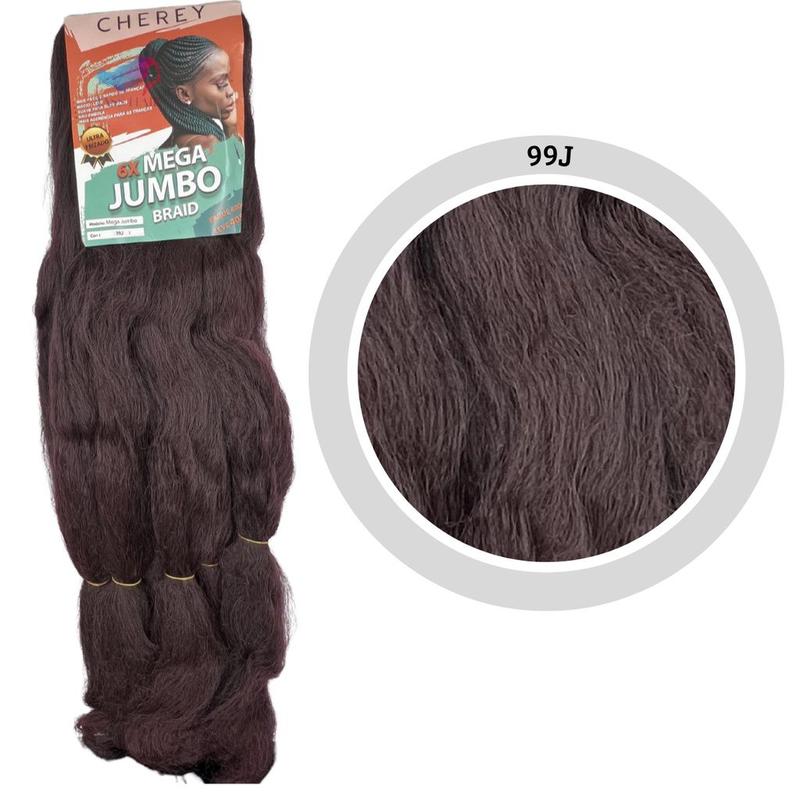 Cabelo Super Mega Jumbo Box Braid 405 gramas Cherey Ultra Frizado ...